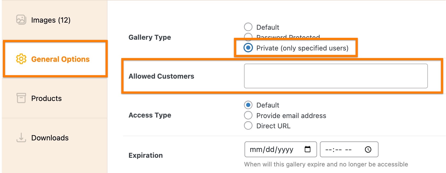 How to create private galleries - Client gallery help for Sunshine ...