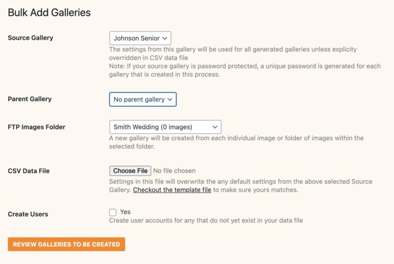 How to create volume galleries - Client gallery help for Sunshine Photo ...