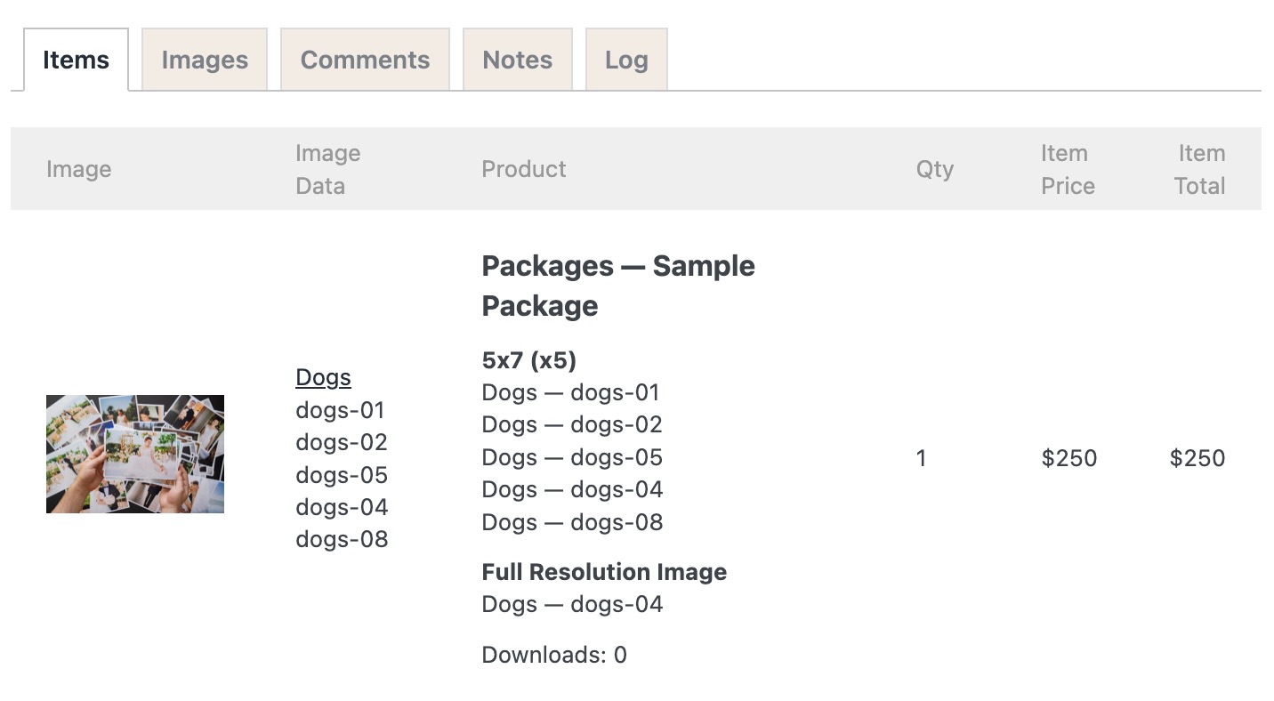 Packages WordPress add-on for Sunshine Photo Cart