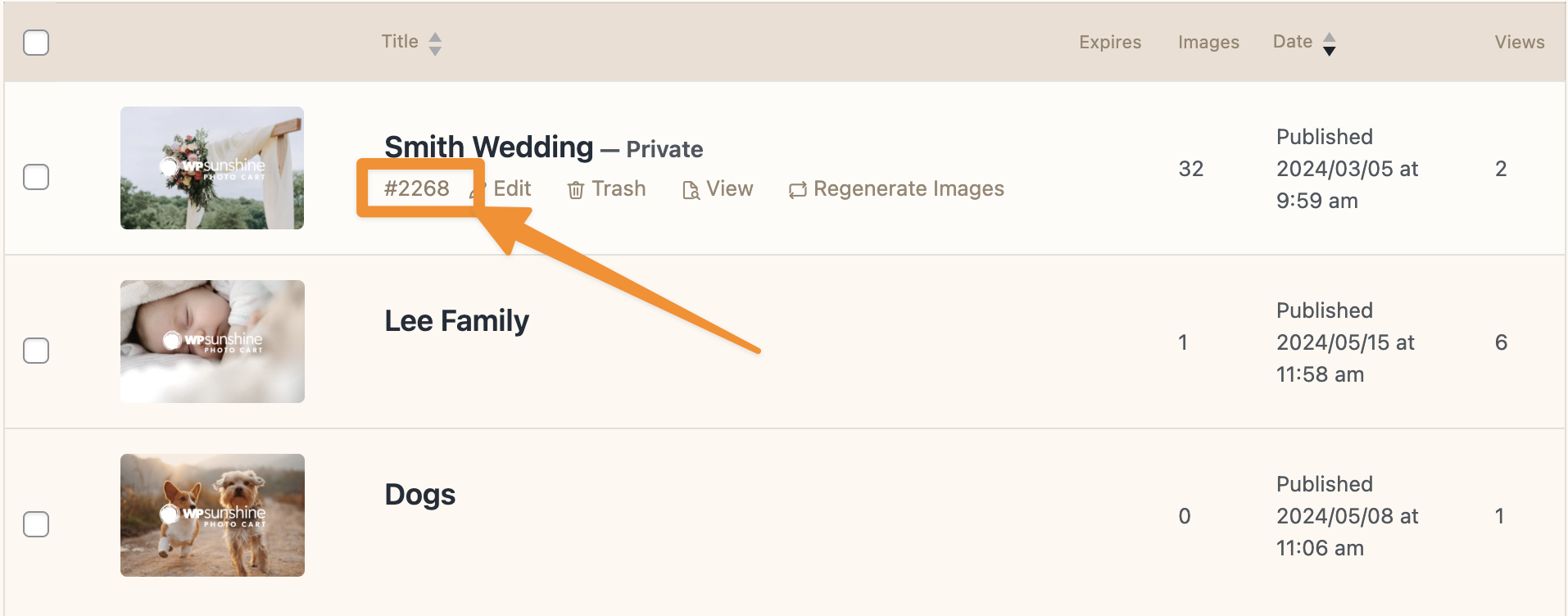 How to find the unique ID of a gallery or product - Client gallery help ...